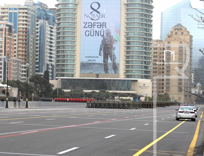 A military parade is taking place in Baku in honor of the 5th ...