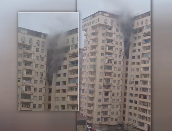 A fire occurred in a multi-story residential building in Baku | Baku.ws ...